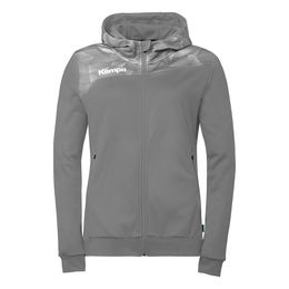 Kempa Damen Trainingsjacke "Trainingsjacke Athletics 29 Women", grau, Gr. XS, Obermaterial: 100% Polyester Pol. recyc.., Jacken