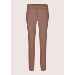 Madeleine Mode MADELEINE Damen Stoffhose "Hose Schlanke Five-Pocket mit Stretch-Komfort", braun, Modern, Gr. 20, Obermaterial: 71% Baumwolle CO. 26% Modal CMD. 3%