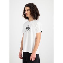 Herren T-Shirt "Grunge Logo T-Shirt", wei&szlig;, Gr. S, Alpha Industries, Obermaterial: 100% Baumwolle, Shirts