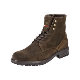 Pantofola d'Oro PANTOFOLA D ́ORO Herren Schn&uuml;rstiefelette "Pantofola d'Oro Stiefelette Veloursleder", Gr. 44, braun, Veloursleder, Schuhe