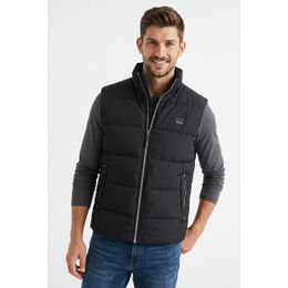Jack & Jones JACK & JONES Herren Steppweste "JPRBLUALVES VEST", schwarz, Gr. S, unifarben, Web, Obermaterial: 100% Polyester, Westen