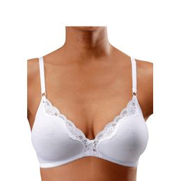 Damen Bralette-BH, Bunt, Gr. 85A, petite fleur by Lascana, B&uuml;gellose BHs, Material: Baumwolle