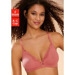 Damen Bralette-BH, Bunt, Gr. 75A, petite fleur by Lascana, B&uuml;gellose BHs, Material: Baumwolle
