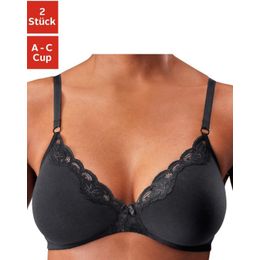 Damen Bralette-BH, Schwarz, Gr. 85B, petite fleur by Lascana, B&uuml;gellose BHs, Material: Baumwolle