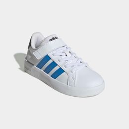 M&auml;dchen Sneaker "GRAND COURT 3.0 F&Uuml;R KINDER", adidas Sportswear, Gr. 34, blau, Synthetik, Textil, Schuhe, mit Klettverschluss, f&uuml;r Kinder