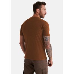 Herren Henleyshirt "HENRY Henley-Shirt", braun, Gr. XXXL, HERO by John Medoox, Web, 100% Baumwolle, Shirts, HERO by John Medoox HENRY Herren Henley