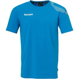 Kempa Herren Trainingsshirt "Trainings-T-Shirt Core 26", blau, Gr. 4XL, Obermaterial: 82% Baumwolle CO(Bio). 15% Viskose CV. 3% Elasthan EL., Shirts
