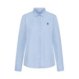 U.S. Polo Assn. Damen Leinenshirt aus Leinen-Baumwollmix