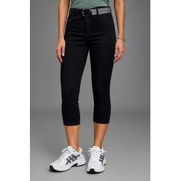Laura Scott Damen Caprihose, schwarz, Gr. 46, unifarben, Web, Obermaterial: 98% Baumwolle, 2% Elasthan, Hosen, Webhose f&uuml;r Casualmode und Streetwear,