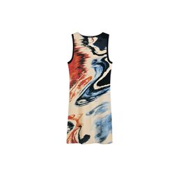 Desigual Kleid Damen Gr&ouml;&szlig;e 42 beige / marine / royalblau / orangerot Sommerkleid