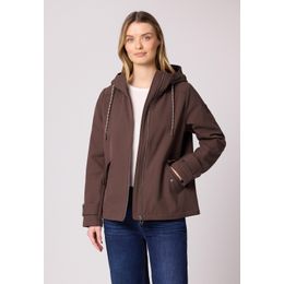 Street One Damen Parka, braun, Gr. 34, unifarben, Stoff, Obermaterial: 100% Polyester. Futter: 100% Polyester, Jacken, mit Kapuze