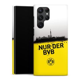 DeinDesign Galaxy S22 Ultra Handy Premium Case Smartphone Handyh&uuml;lle Schutzh&uuml;lle gl&auml;nzend Borussia Dortmund Statement Bvb Premium Case