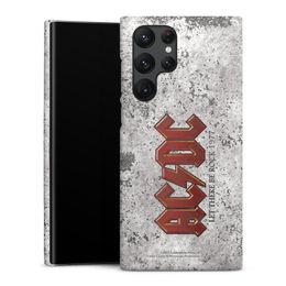 DeinDesign Galaxy S22 Ultra Handy Premium Case Smartphone Handyh&uuml;lle Schutzh&uuml;lle gl&auml;nzend Logo Acdc Merchandise Premium Case