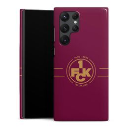 DeinDesign Galaxy S22 Ultra Handy Premium Case Smartphone Handyh&uuml;lle Schutzh&uuml;lle gl&auml;nzend 1. Fc Kaiserslautern Official Licensed Product 125 Jahre Premium Case