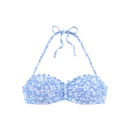Vivance B&uuml;gel-Bandeau-Bikini-Top, Blau, Gr. 36C, Damen, Bandeau-Bikinis, Material: Polyamid, Elasthan