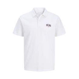 Jack & Jones JACK & JONES Herren Poloshirt "JJAERO POLO SS", wei&szlig;, Gr. XXL, unifarben, Jersey, Obermaterial: 100% Baumwolle, Shirts, Baumwolle, regular fit