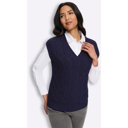 Classic Basics Damen Pullunder "Pullunder", blau, Gr. 52, unifarben, 100% Polyacryl, Pullover