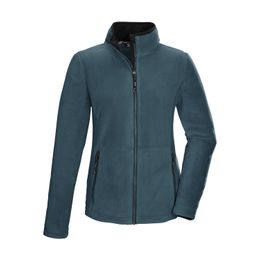 Killtec Damen Fleecejacke "KOW 3 WMN FLC JCKT", blau, Gr. 46, Obermaterial: 100% Polyester, Jacken, Fleecejacke mit Stretch, Kinnschutz und