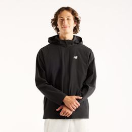 New Balance Herren Trainingsjacke "UTILITY STRETCH WOVEN JACKET", schwarz, Gr. S, Obermaterial: 86% Polyester, 14% Elasthan, Jacken, Trainingsjacke