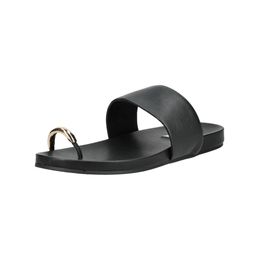 Steve Madden Damen Zehentrenner "Steve Madden Pantoletten Leder", Gr. 39, schwarz, Leder, Schuhe