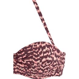 Lascana B&uuml;gel-Bandeau-Bikini-Top, Rot, Gr. 34C, Damen, Bandeau-Bikinis, Material: Polyamid, Elasthan