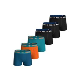NFL Herren Boxershorts "Boxershort NFL 6pk Boxers 6er Pack", Gr. M, bunt, Obermaterial: 95% Baumwolle CO. 5% Elasthan EL., Unterhosen