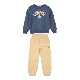 Converse Jogginganzug 'HERITAGE' Jungen Gr&ouml;&szlig;e 116/122 beige / enzian
