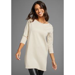 Laura Scott Damen Strickpullover, beige, Gr. 36, clean, unifarben, Feinstrick, Obermaterial: 70% Viskose, 30% Polyamid, Pullover, mit 3/4 &Auml;rmeln und