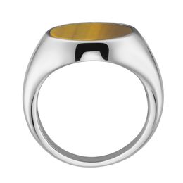 Herren Silberring "Siegelring mit Tigerauge, Silber 925", 64, Silber 925 (Sterlingsilber)braun, Giorgio Martello MILANO, Silber 925 (Sterlingsilber),