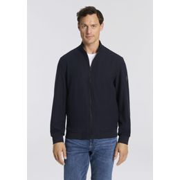 BOSS Orange Herren Sweatjacke "Lisimba", blau, Gr. L, unifarben, Jersey, Obermaterial: 100% Baumwolle, Sweatjacken, oversize fit, Strickb&uuml;ndchen