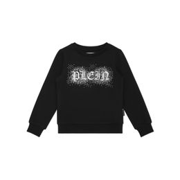 Philipp Plein Damen Sweatshirt "Gothic Plein Verziert", schwarz, Gr. 10, Obermaterial: 5% Elasthan, 95% Baumwolle, Sweatshirts