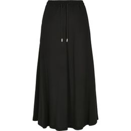 Urban Classics Damen Jerseyrock "Urban Classics Damen Ladies Viscose Midi Skirt", schwarz, Gr. XXXL, 100% Viskose, R&ouml;cke