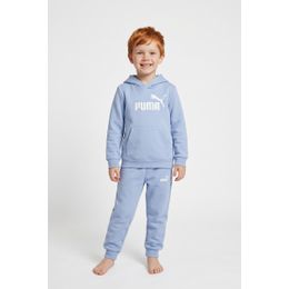Puma Jungen Trainingsanzug "ESS NO1 LOGO SWEAT SUIT FL PS", blau, Gr. 98, bedruckt, Fleece, Obermaterial: 66% Baumwolle, 34% Polyester, Sportanz&uuml;ge,