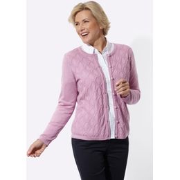 Classic Basics Damen Strickjacke, rosa, Gr. 46, unifarben, 100% Polyacryl, Strickjacken