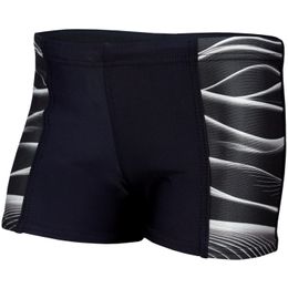 AQUARTI Kinder Badehose "Badehose Jungen Schwimmhose Kontrastfarbige Eins&auml;tze", schwarz, Gr. 164, Obermaterial: 80% Polyamid PA. 20% Elasthan EL.,