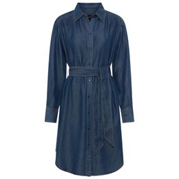 BOSS Orange Damen Hemdblusenkleid "Delegant Premium Damenmode", blau, Gr. 38, unifarben, Denim/Jeans, Obermaterial: 100% Lyocell, Kleider, mit