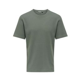 Only & Sons ONLY & SONS Herren T-Shirt "ONSTOBIE REG SS TEE NOOS", gr&uuml;n, Gr. M, unifarben, Jersey, Obermaterial: 60% Baumwolle, 40% Polyester, Shirts