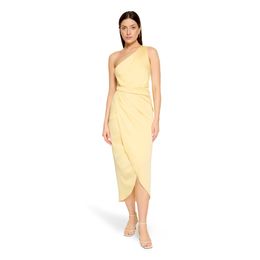 Vera Mont Damen Abendkleid "Damen mit Raffung", gelb, Gr. 42, Satin, Obermaterial: 100% Polyester. Futter: 95% Polyester, 5% Elasthan, Kleider,
