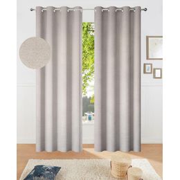Verdunkelungsvorhang OTTO HOME, B:135cm H:225cm, grau, Polyester, Kinderzimmer, Gardinen, "Fleuriss", Wohnzimmer, Schlafzimmer, Arbeitszimmer,