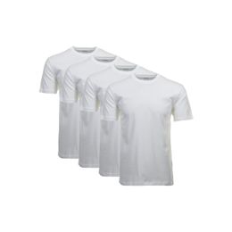 Ragman Herren Unterhemd "T-Shirt 4er Pack", Gr. 6XL, wei&szlig;, Obermaterial: 100% Baumwolle CO., Unterhemden