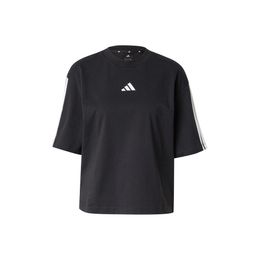 adidas Sportswear Performance Shirt 'ESSENTIALS 3-STRIPES BOYFRIEND' female size M Black / White