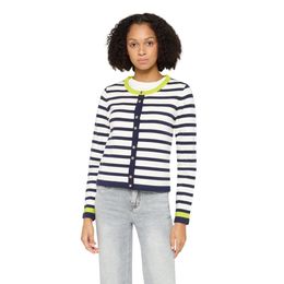 Cartoon Strickjacke Damen Gr&ouml;&szlig;e XXL blau