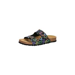 Lico Damen Pantoffel "Pantolette Bioline Heart", Gr. 37, schwarz, Synthetik, Schuhe