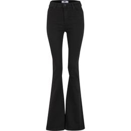 DEF Damen Bequeme Jeans "DEF DEF Flared Bootcut Jeans", schwarz, Gr. XS, unifarben, 98% Baumwolle, 2% Elasthan, Jeans