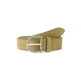 BA98-Cologne Damen Lederg&uuml;rtel "BA98-Cologne G&uuml;rtel", gr&uuml;n, Gr. 85, uni, Obermaterial: 100% Lammleder LEL., G&uuml;rtel, aus weichem Velour-Leder