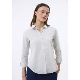 FELIX HARDY Damen Hemdbluse "Leinen-Shirt"meliertes hellgr&uuml;n, Gr. M, 85% Baumwolle, 15% Leinen, Blusen