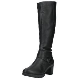 Rieker Damen Overkneestiefel "Rieker Stiefel Lederimitat", Gr. 39, schwarz, Lederimitat, Schuhe