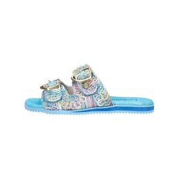 Laura Vita Damen Pantolette "Laura Vita Pantoletten Textil", Gr. 35blau, Textil, Schuhe