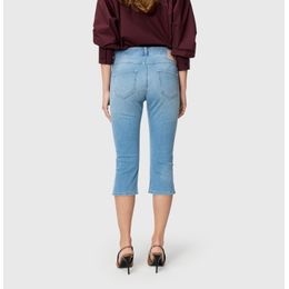 MAC Damen Caprijeans "CAPRI summer clean", blau, Gr. 42, unifarben, Denim/Jeans, Obermaterial: 97% Baumwolle, 3% Elasthan, Jeans, mit Stretch