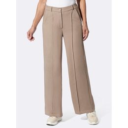 Classic Basics Damen Sweathose, beige, Gr. 25, unifarben, 50% Baumwolle, 50% Polyester, Hosen